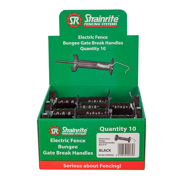 Bungee Gate Break Handles – Black – Box of 10 - San Antonio Steel Company